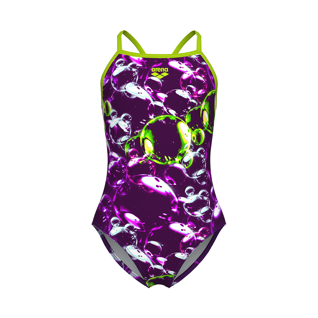 G Arena Soap Bubbles Swimsuit Light Drop Back Badeanzug violet multi ...